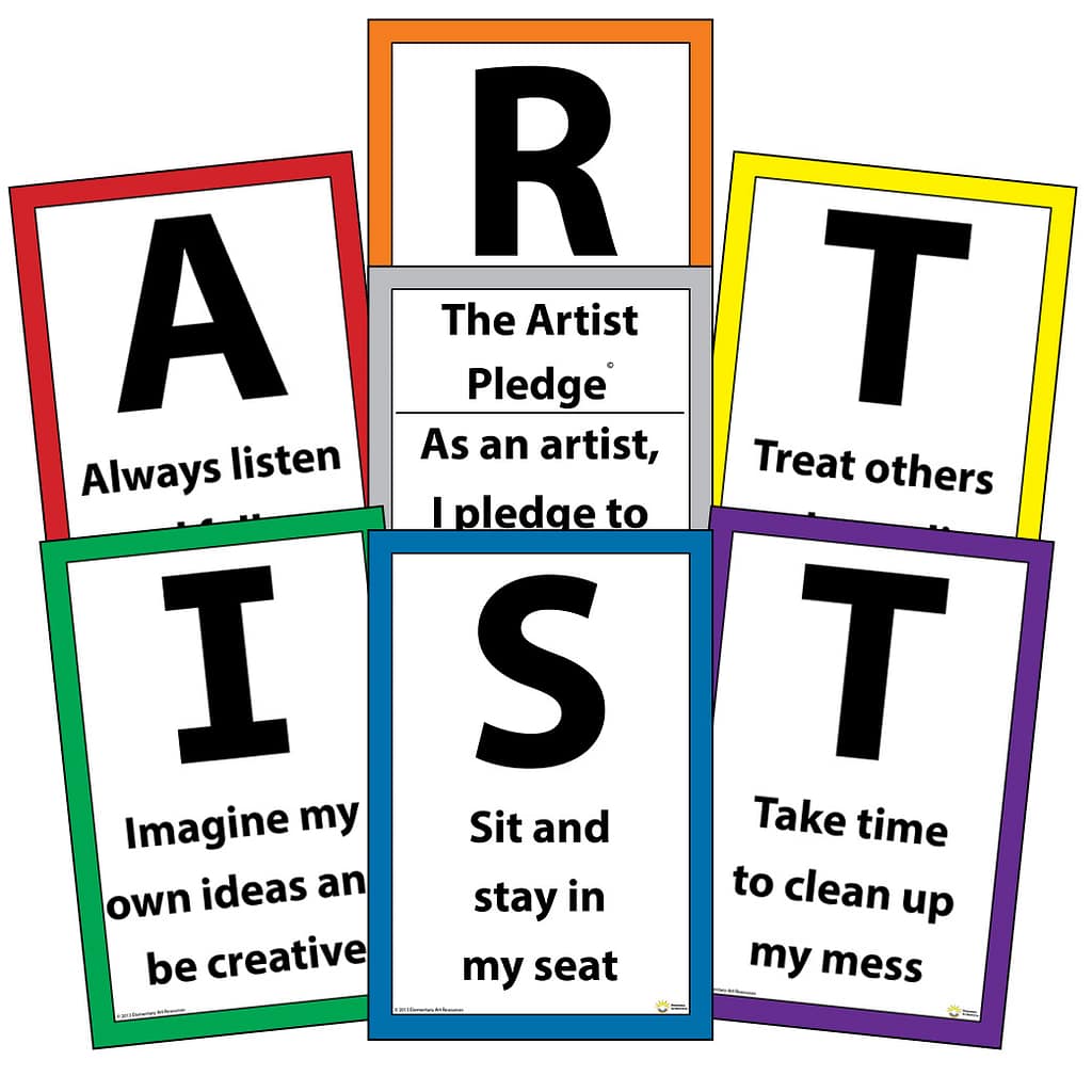 The Artist Pledge - Elementary Art Resources